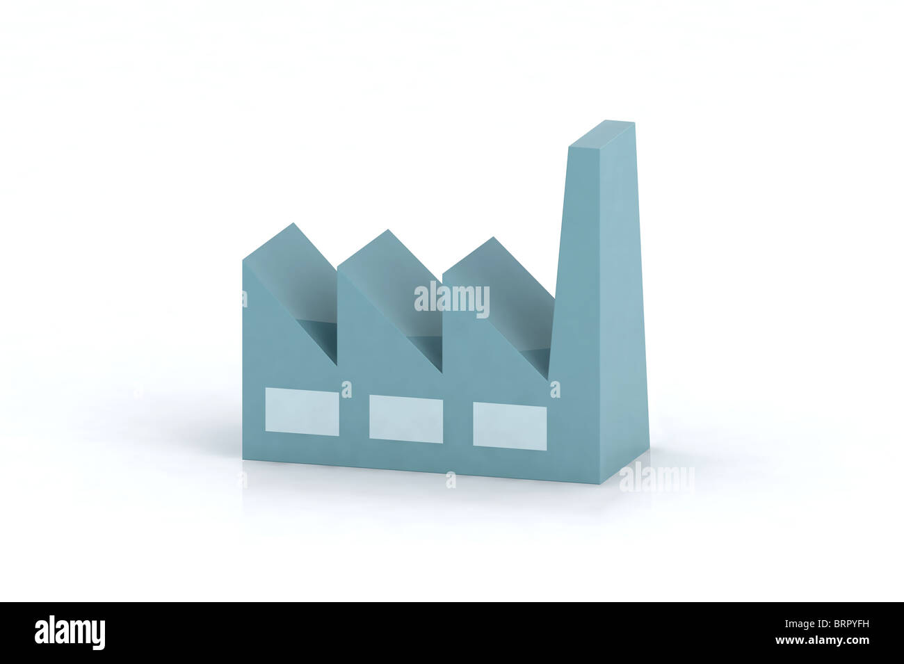 blue factory 3d icon Stock Photo - Alamy