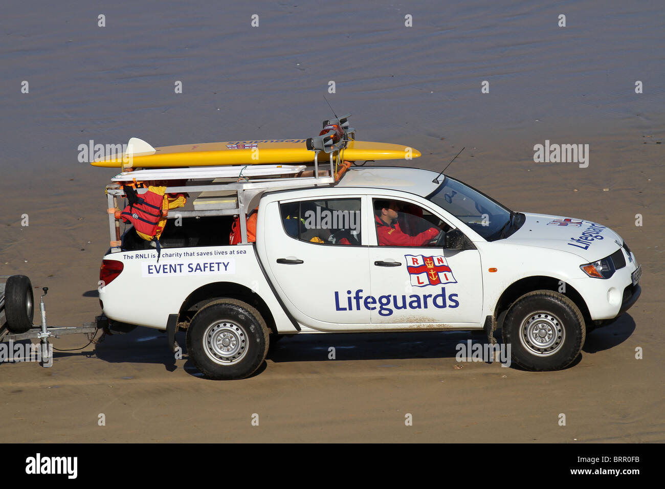 Lifeguards vehicle at work Stock Photo - Alamy