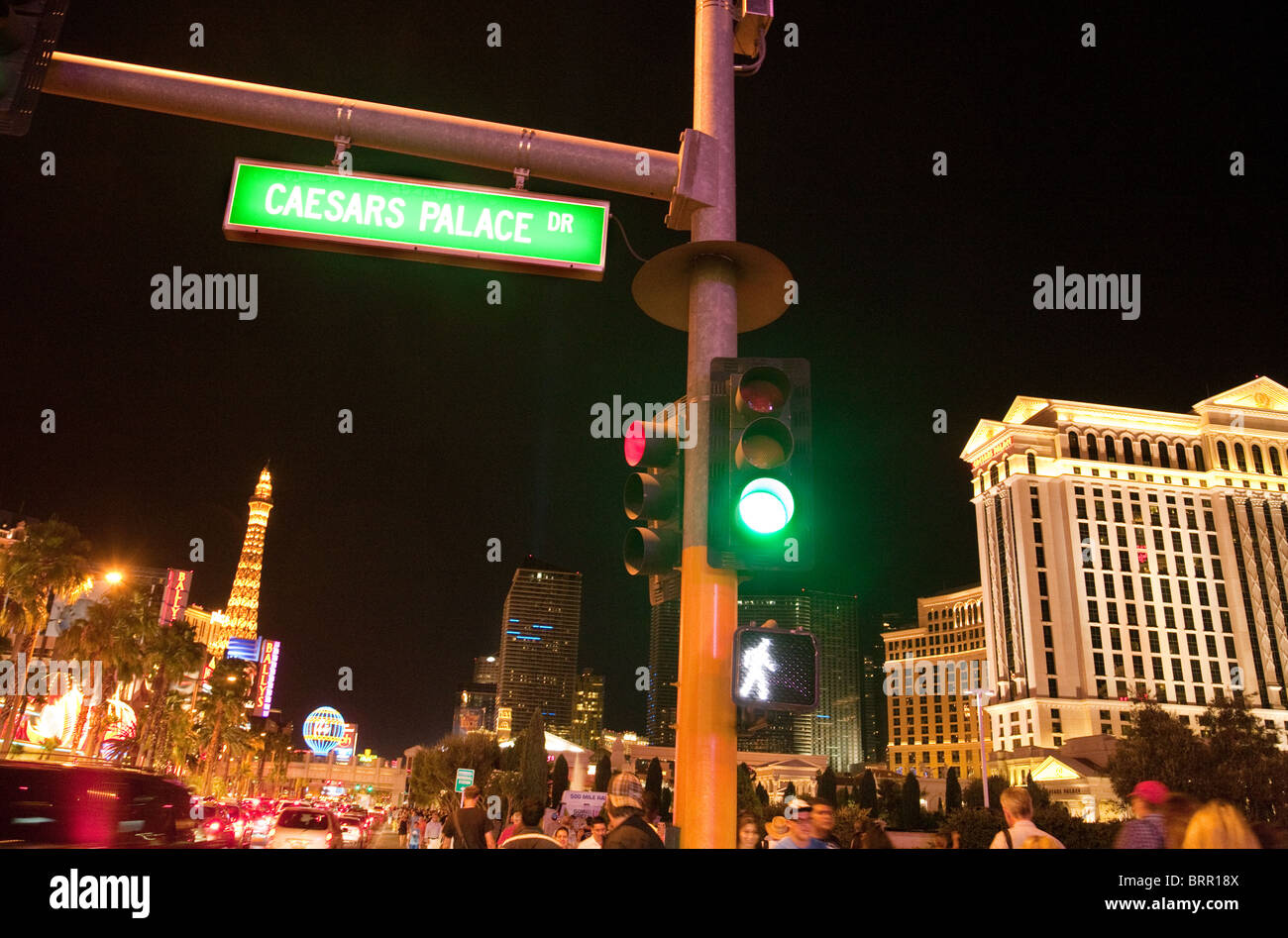 Sign to Caesars Palace Hotel and Casino, the Strip, Las Vegas USA Stock ...