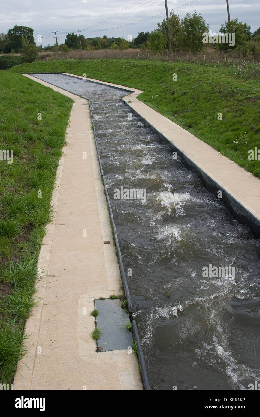 canoe fish pass waterway navigation sport river Stock Photo - Alamy