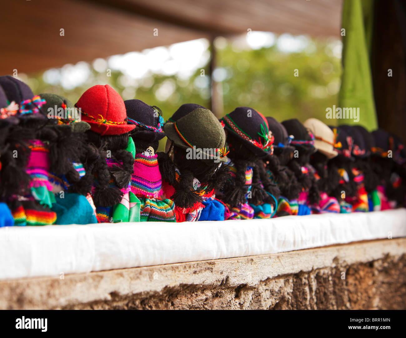 Row of Dolls In Ecuador Stock Photo - Alamy