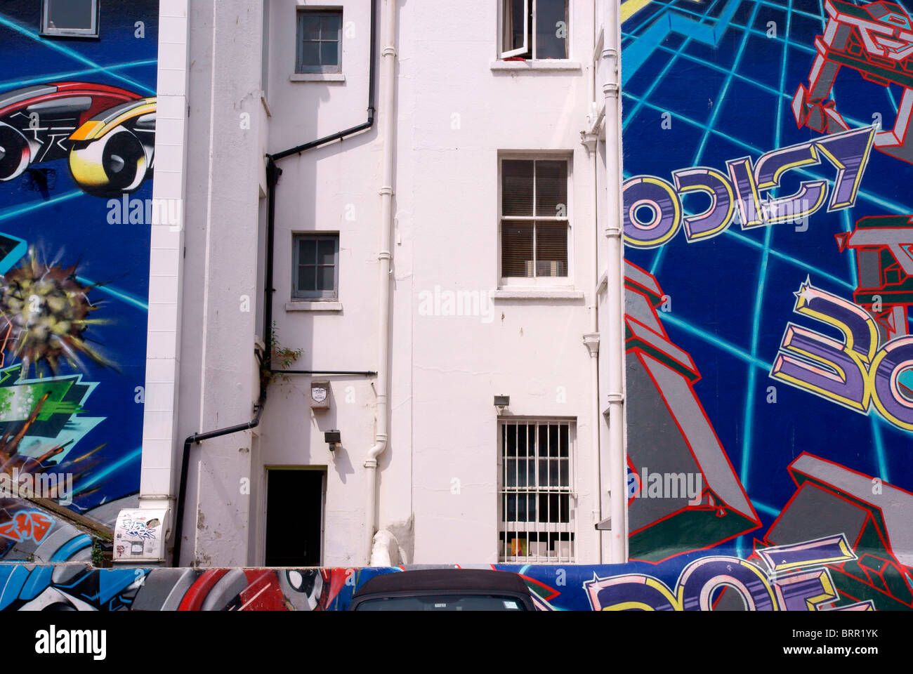 Graffiti on buildings Stock Photo - Alamy