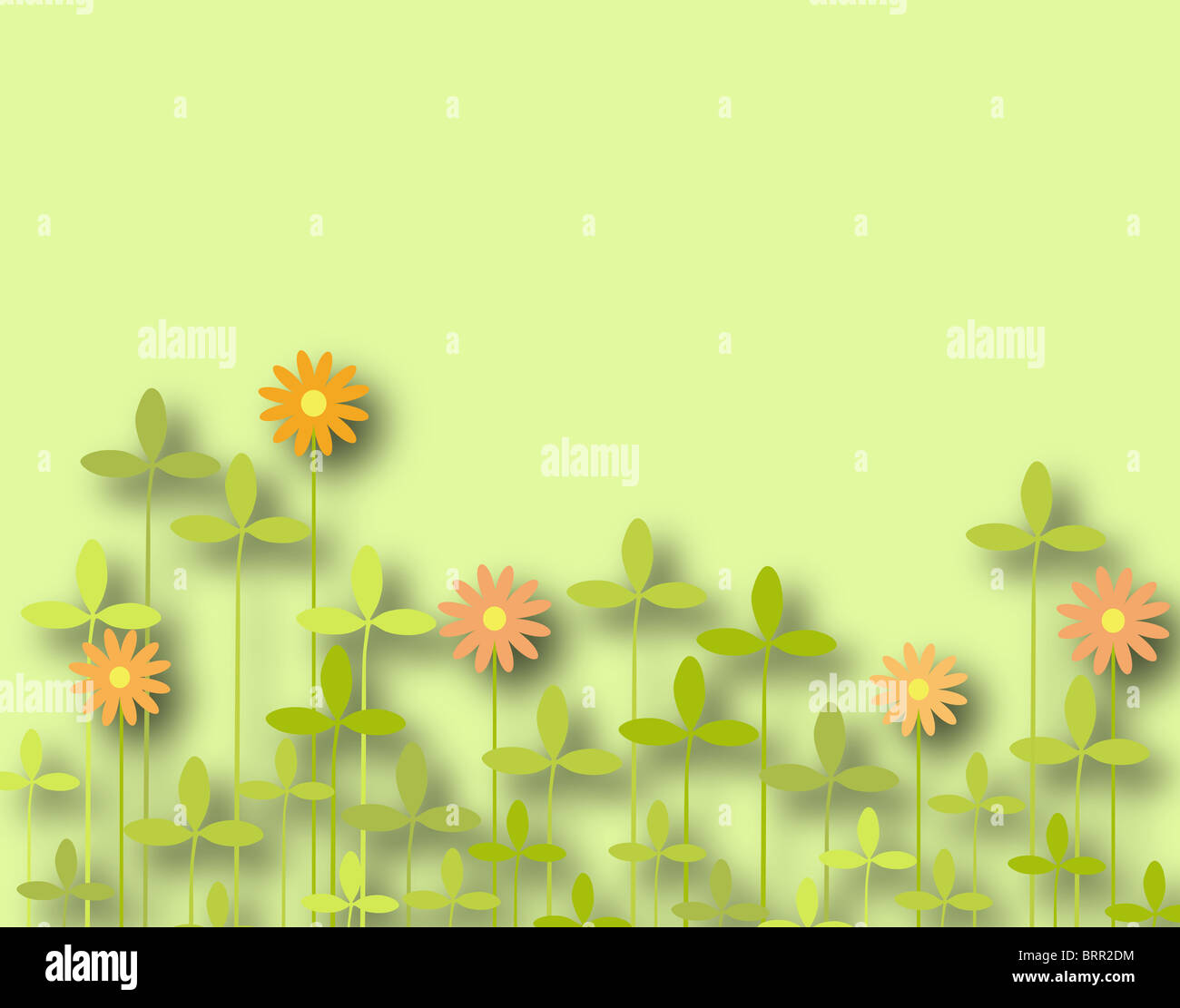 Illustrated design of clover with copy space Stock Photo - Alamy