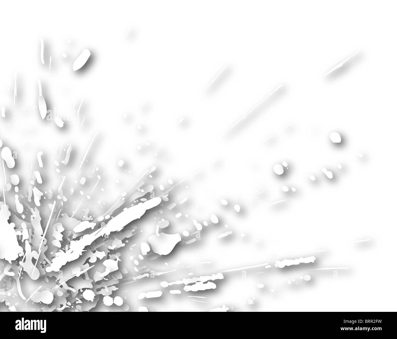 Illustrated white cutout design of paint spill grunge Stock Photo - Alamy