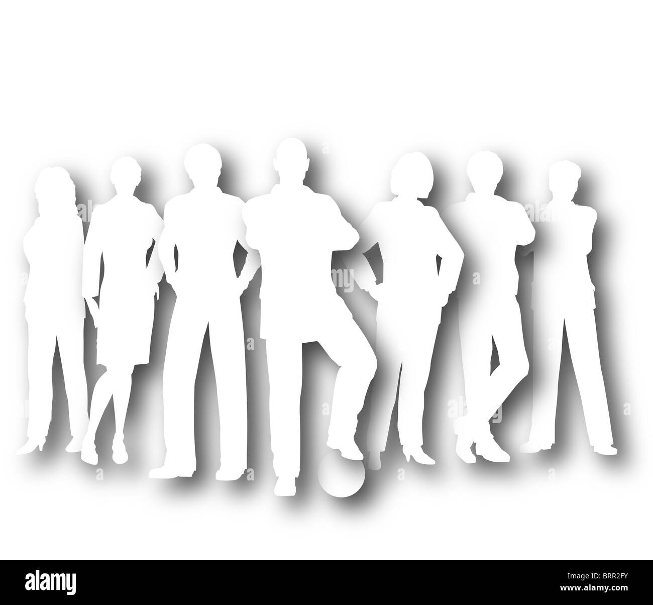Teamwork illustration Black and White Stock Photos & Images - Alamy