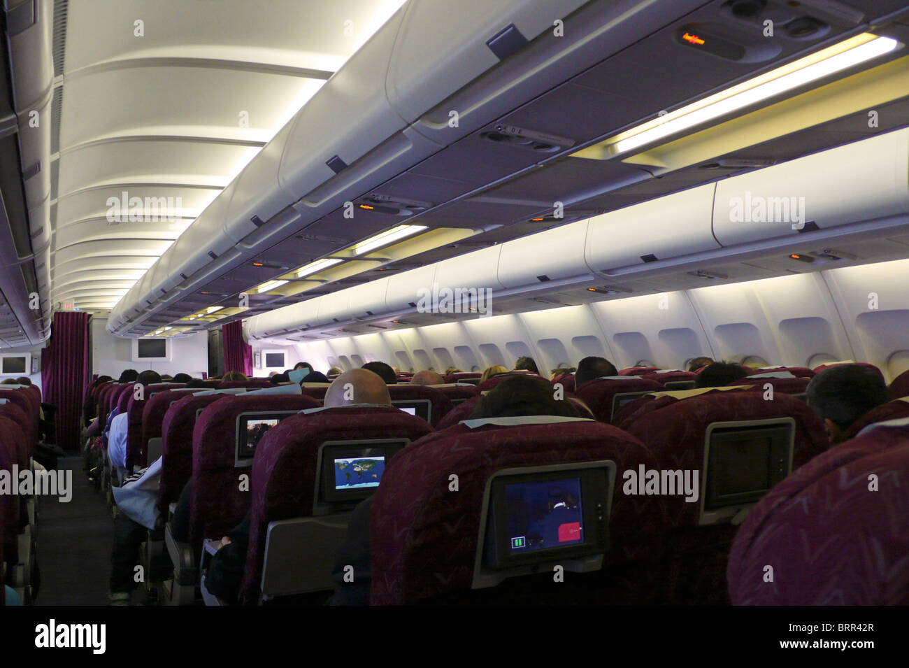 Tv airplane seats tv screen hi-res stock photography and images - Alamy