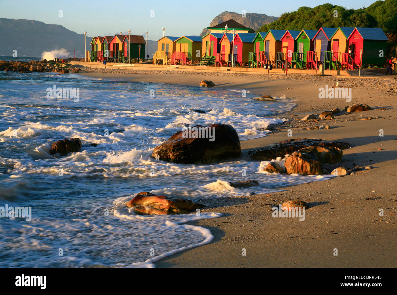 Colourful bathing houses on St James beach Stock Photo - Alamy