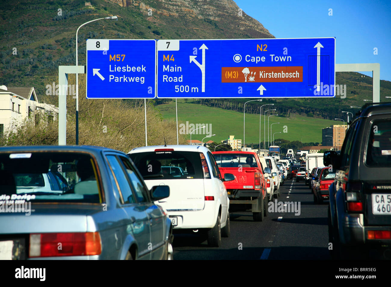 Cars on the highway at rush-hour Stock Photo - Alamy
