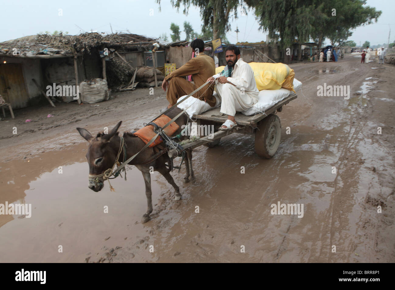 aid distribution to pakistan flood victims Stock Photo - Alamy