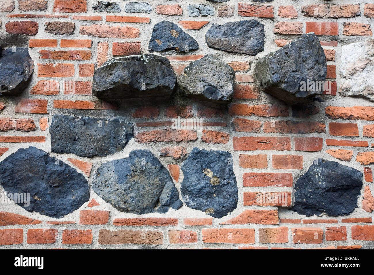 Defensive wall, Medieval Centre, Zons on the Rhine, Germany Stock Photo ...