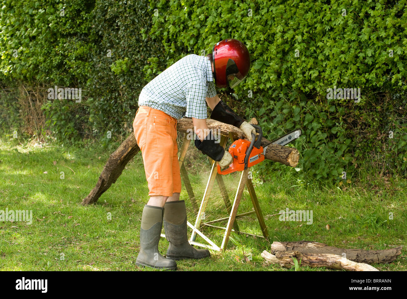 How To Use A Chainsaw Safely High Resolution Stock Photography and ...