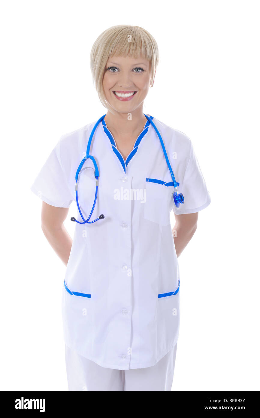 smiling doctor in a robe Stock Photo - Alamy