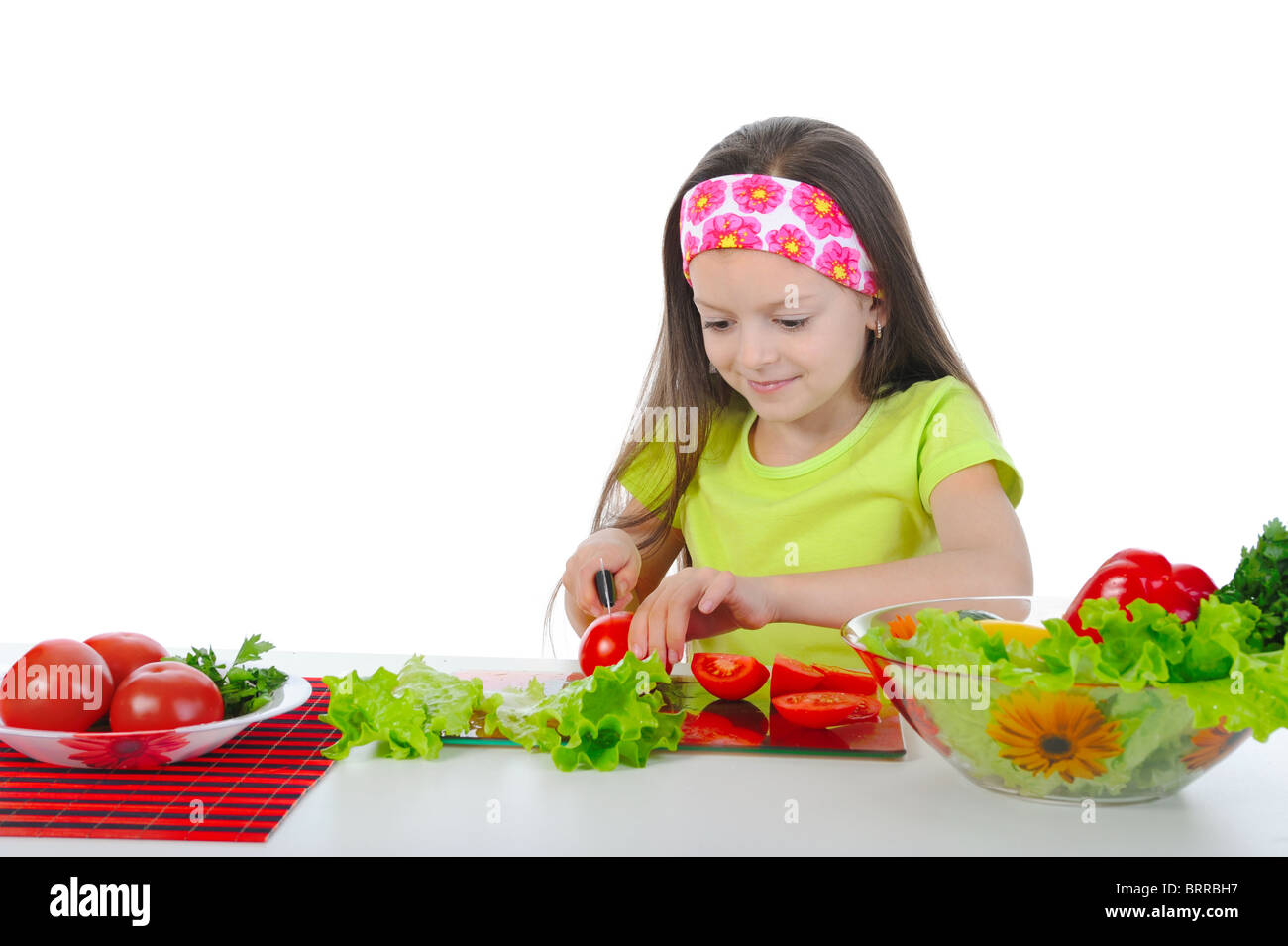 Beautiful girl and food Stock Photo - Alamy