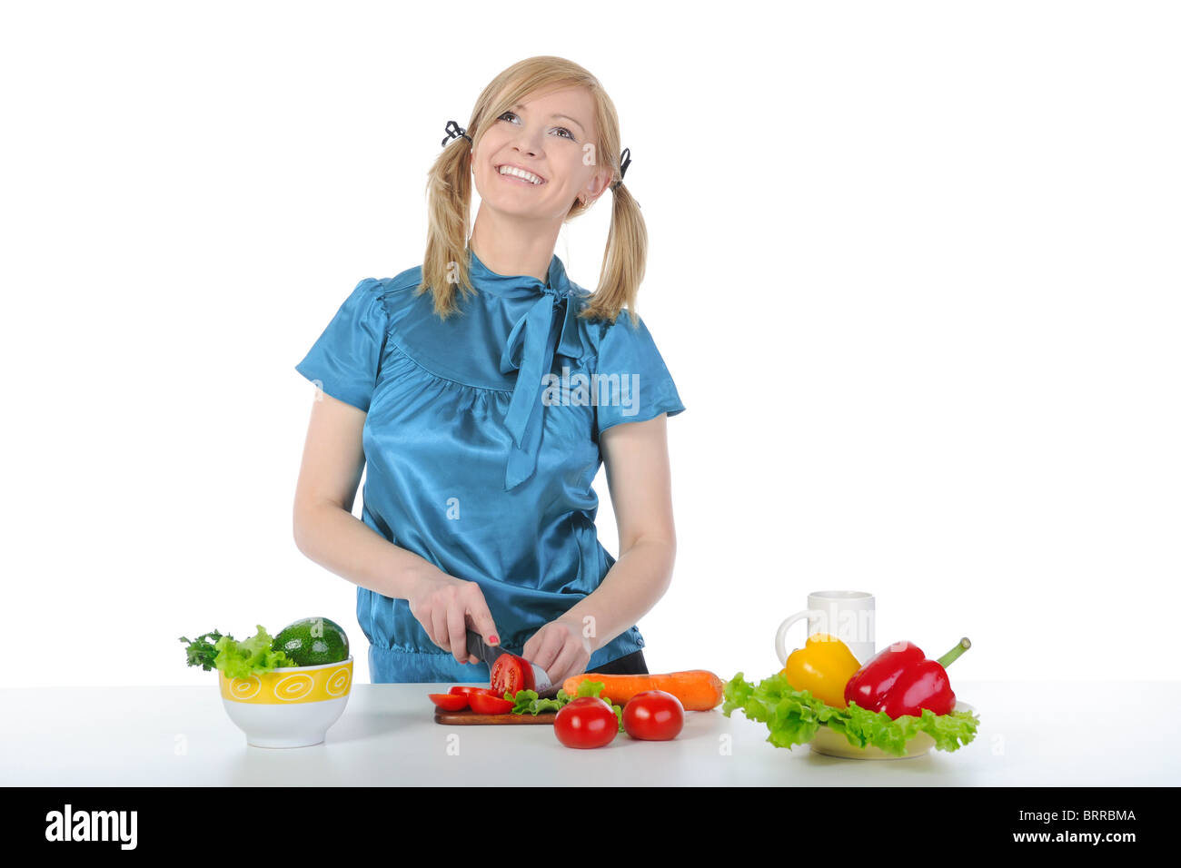 Beautiful girl and healthy nutrition Stock Photo - Alamy