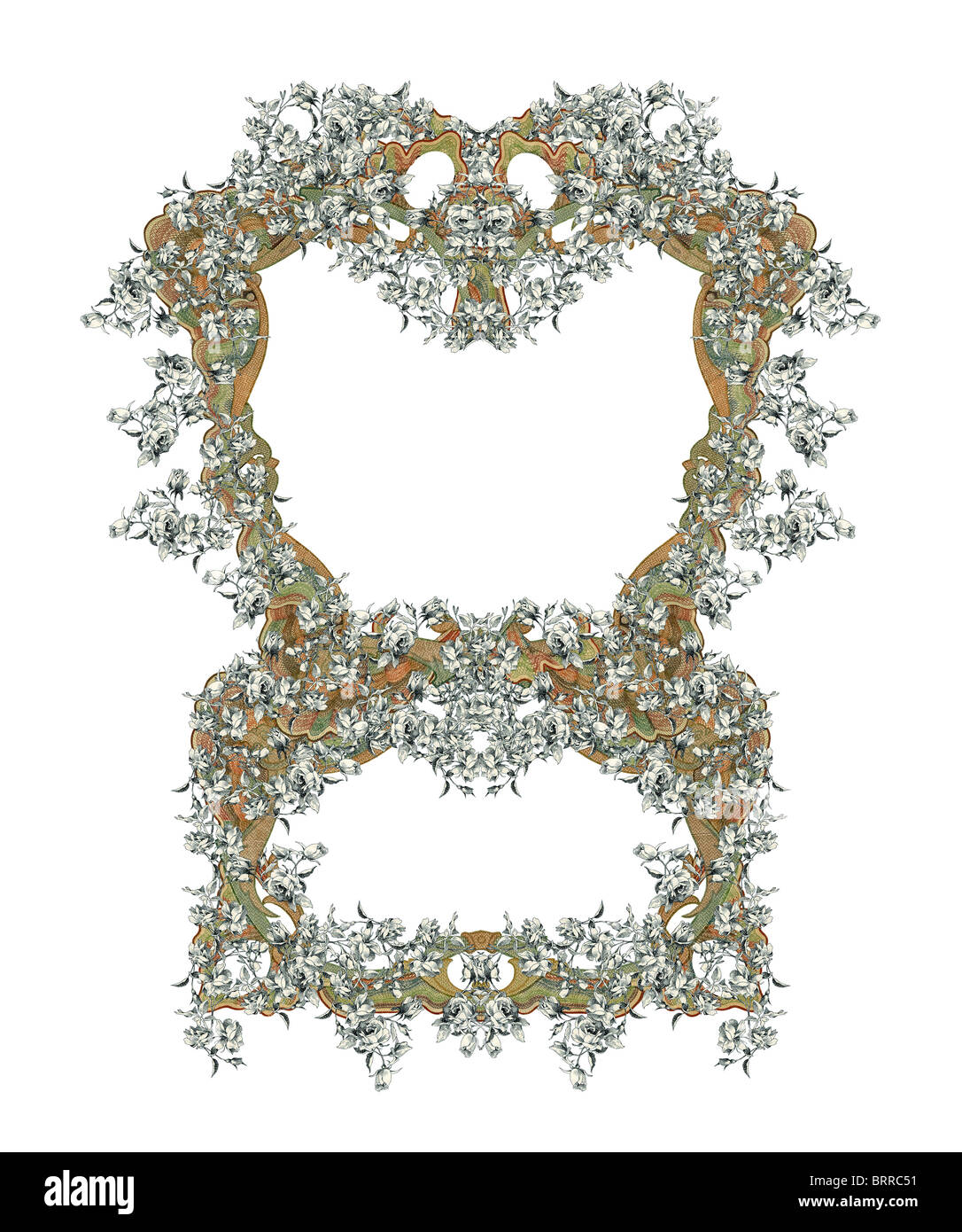 OLd Victorian frame with flowers Stock Photo - Alamy