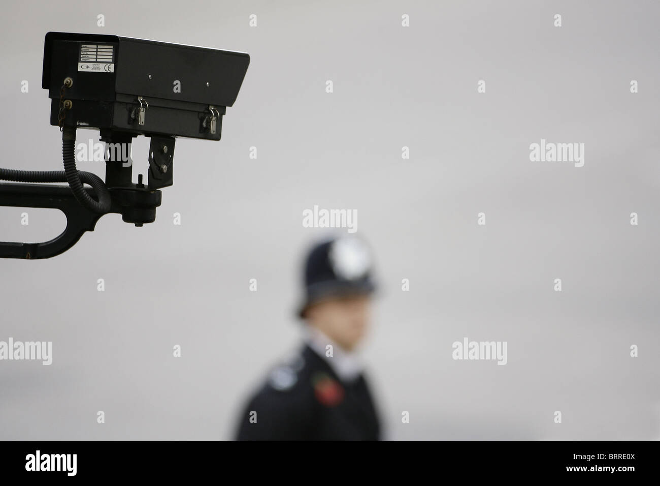 Police are seen with a CCTV camera in Whitehall, London. Picture by ...