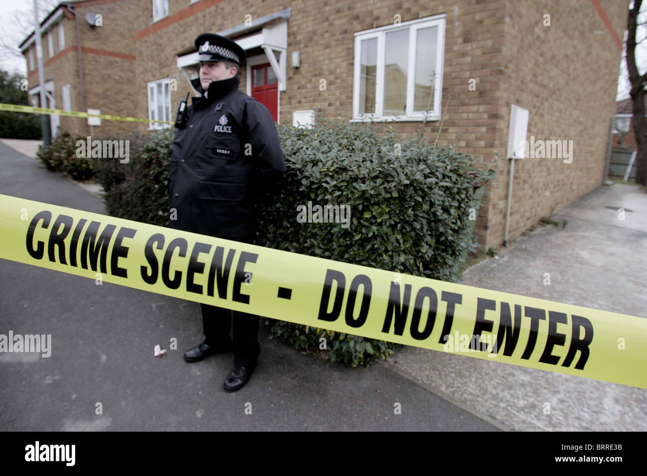 Police crime scene tape enter hi-res stock photography and images - Alamy