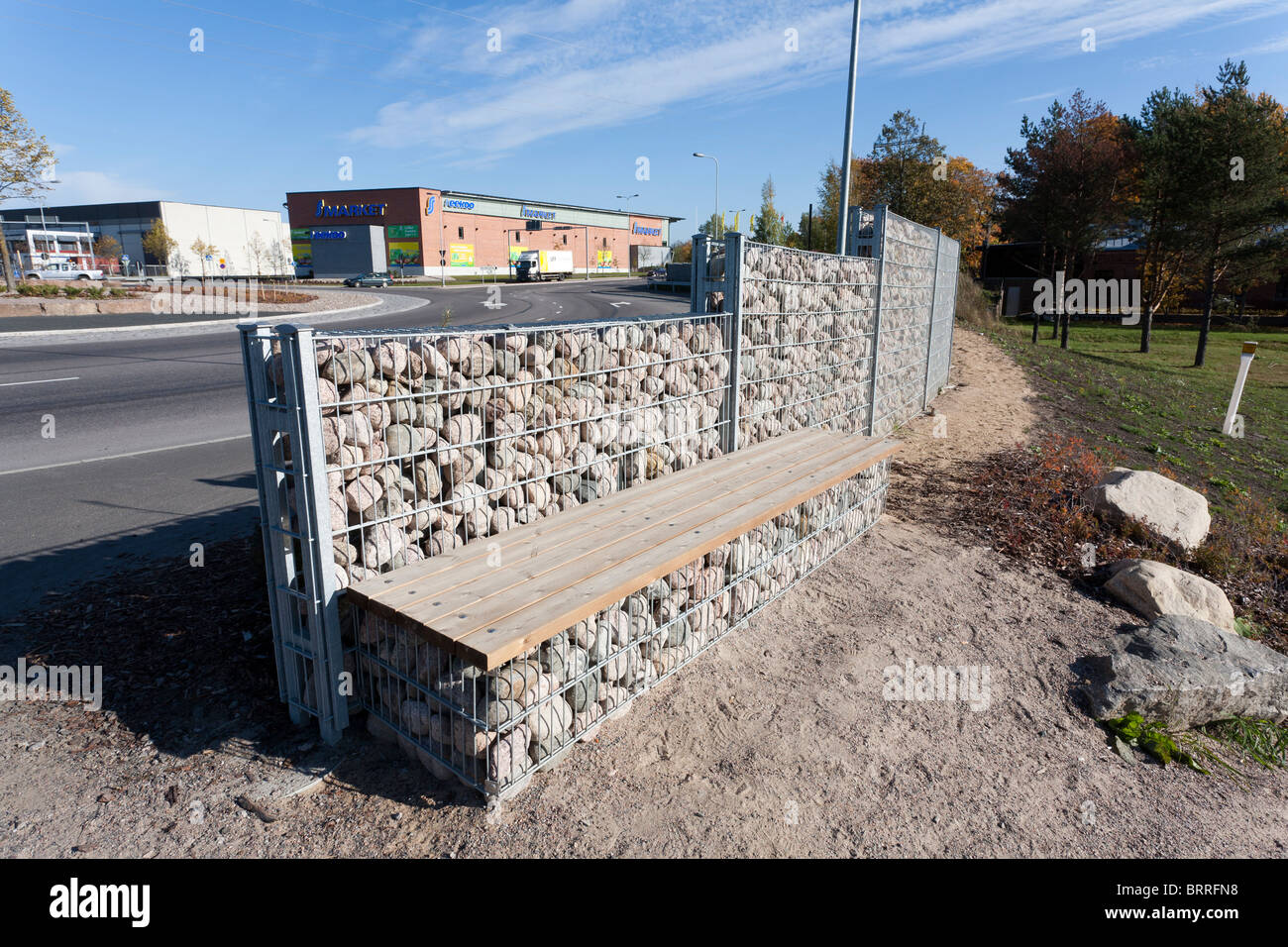 newly built roadside wall in Lappeenranta Finland Stock Photo - Alamy