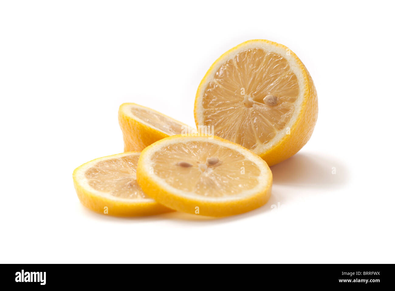 Fresh lemon cut slices Cut Out Stock Images & Pictures - Alamy