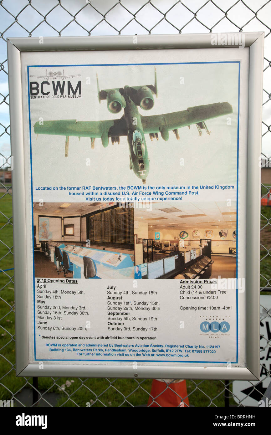 Bentwaters Cold War museum, former USAF airbase, Suffolk, England Stock ...