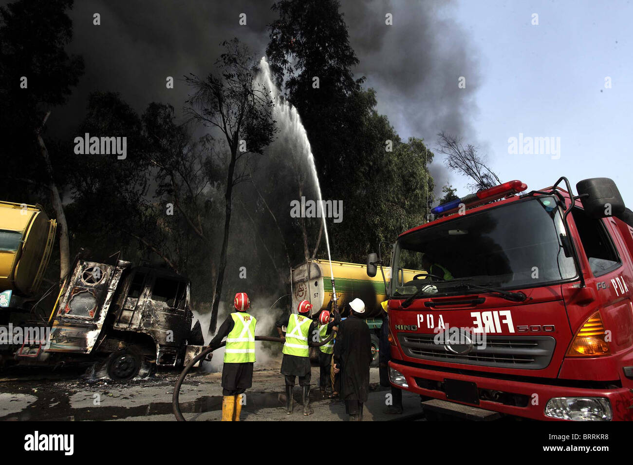 Firefighters extinguish fire of burning NATO oil tankers following ...