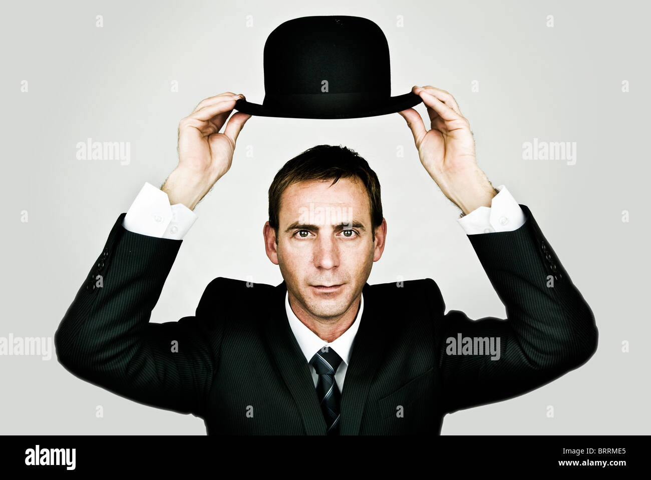 Bowler hat banker hi-res stock photography and images - Alamy