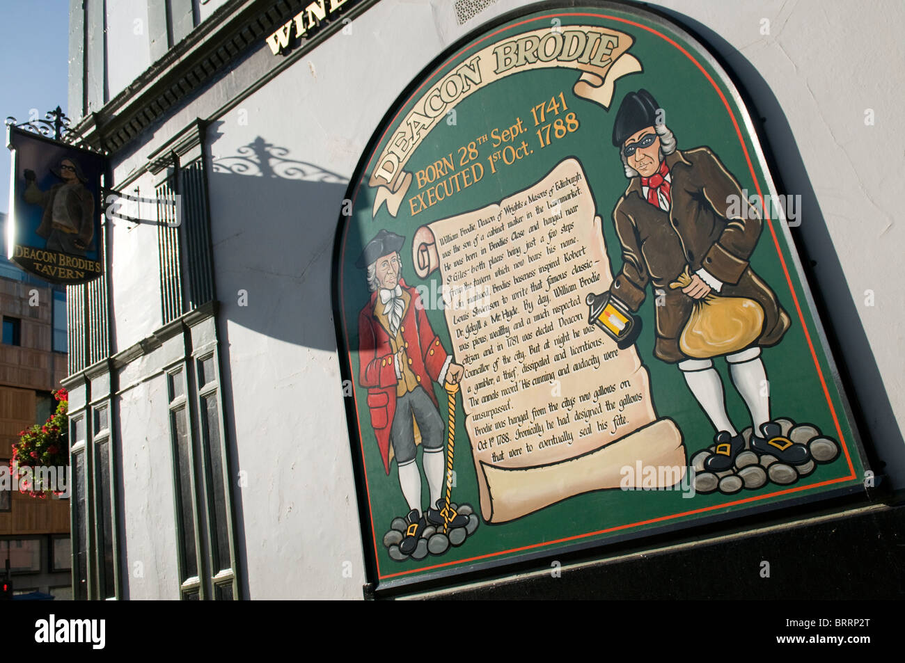 Old traditional pub sign edinburgh old town royal mile hi-res stock ...