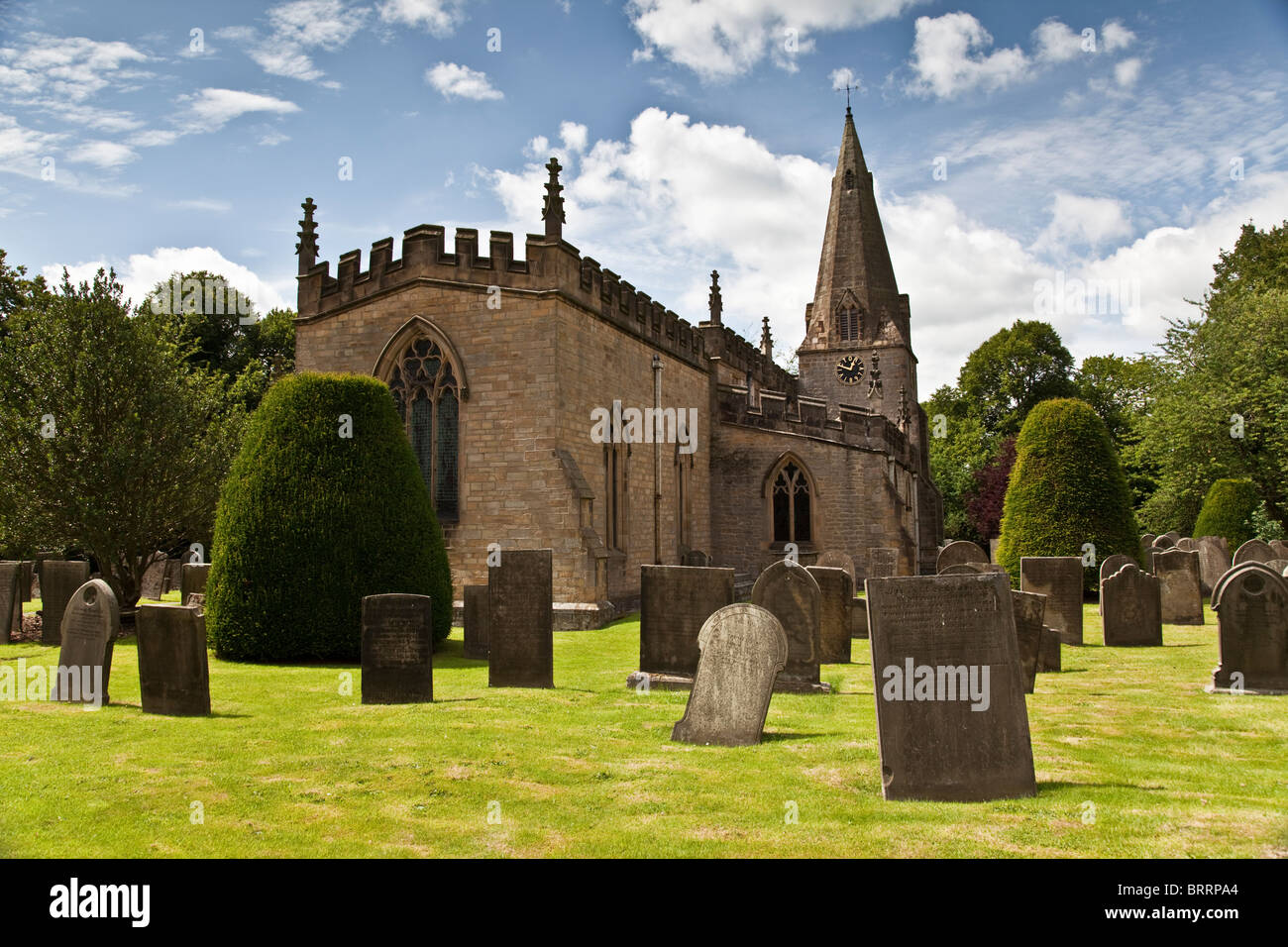 St Annes Church Baslow in the Peak District Derbyshire England Stock ...