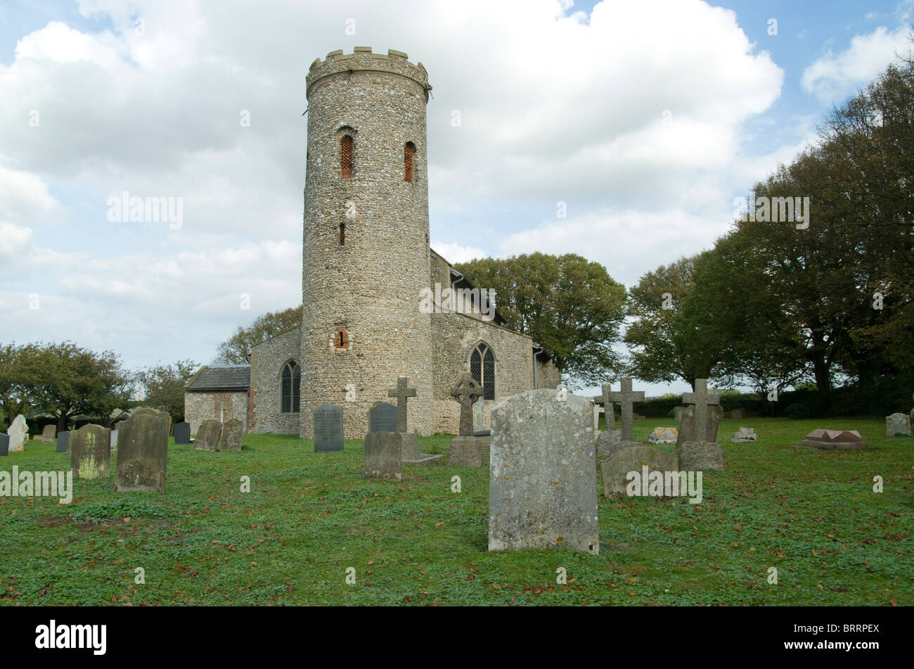 Round tower norman church hi-res stock photography and images - Alamy