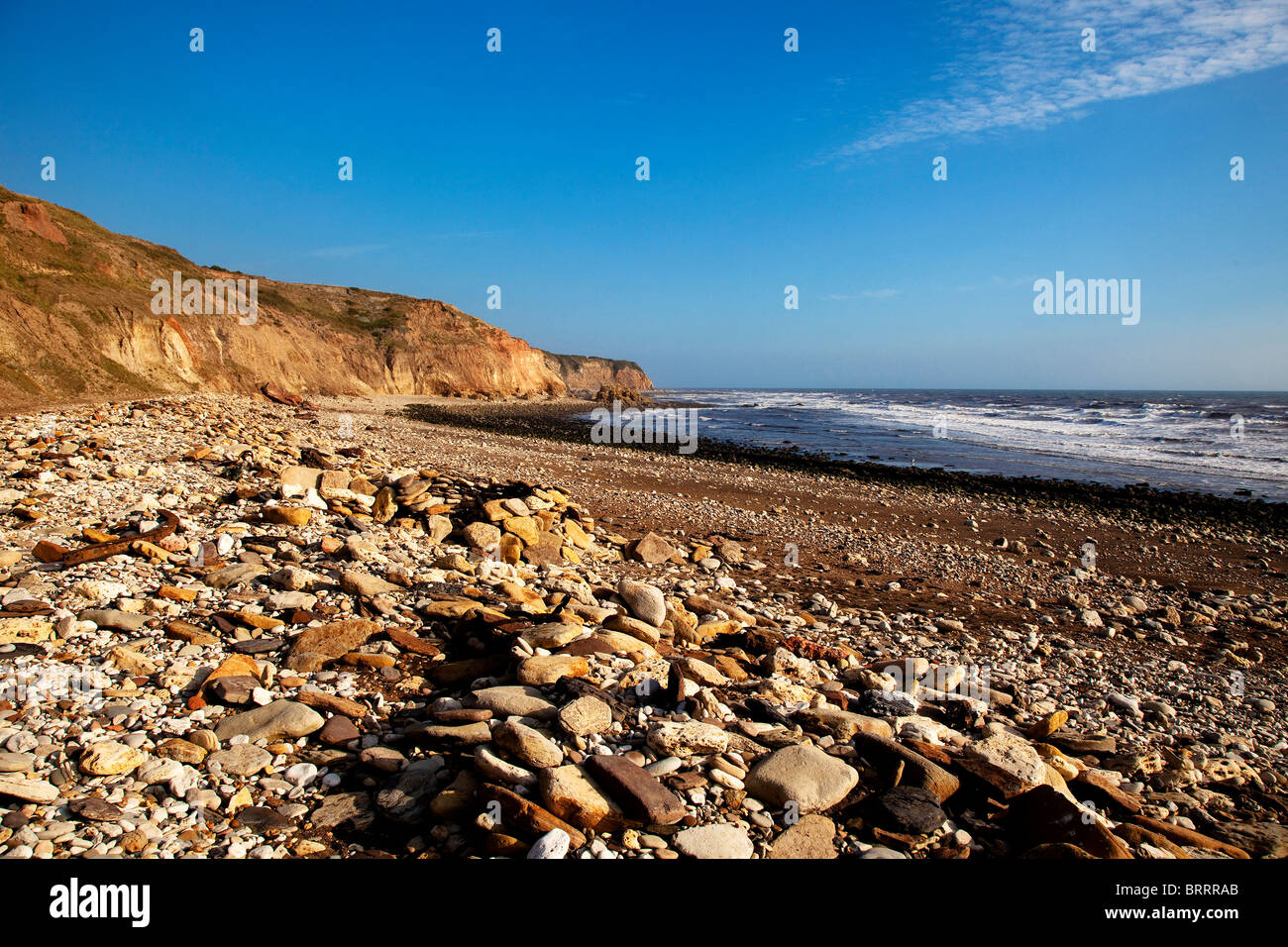 The Beach and Cliffs at Easington Colliery, County Durham. Coastal ...