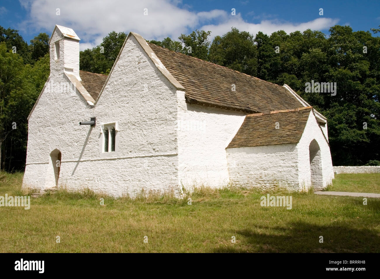St Teilo's church, built about 1520 and moved from Llandeilo Tal-y-bont ...