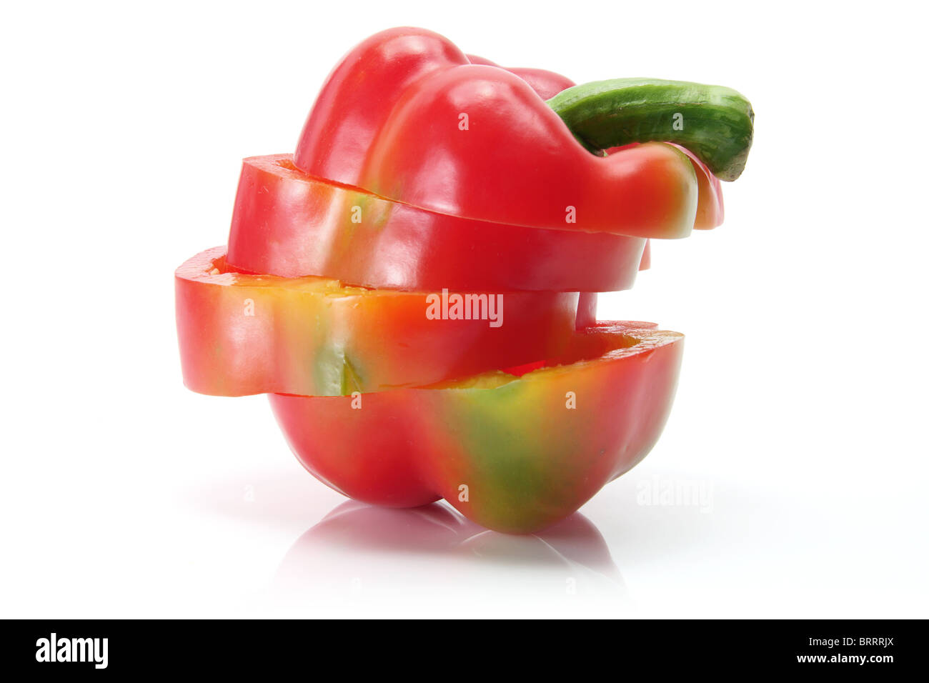 Sliced Red Capsicum Stock Photo - Alamy