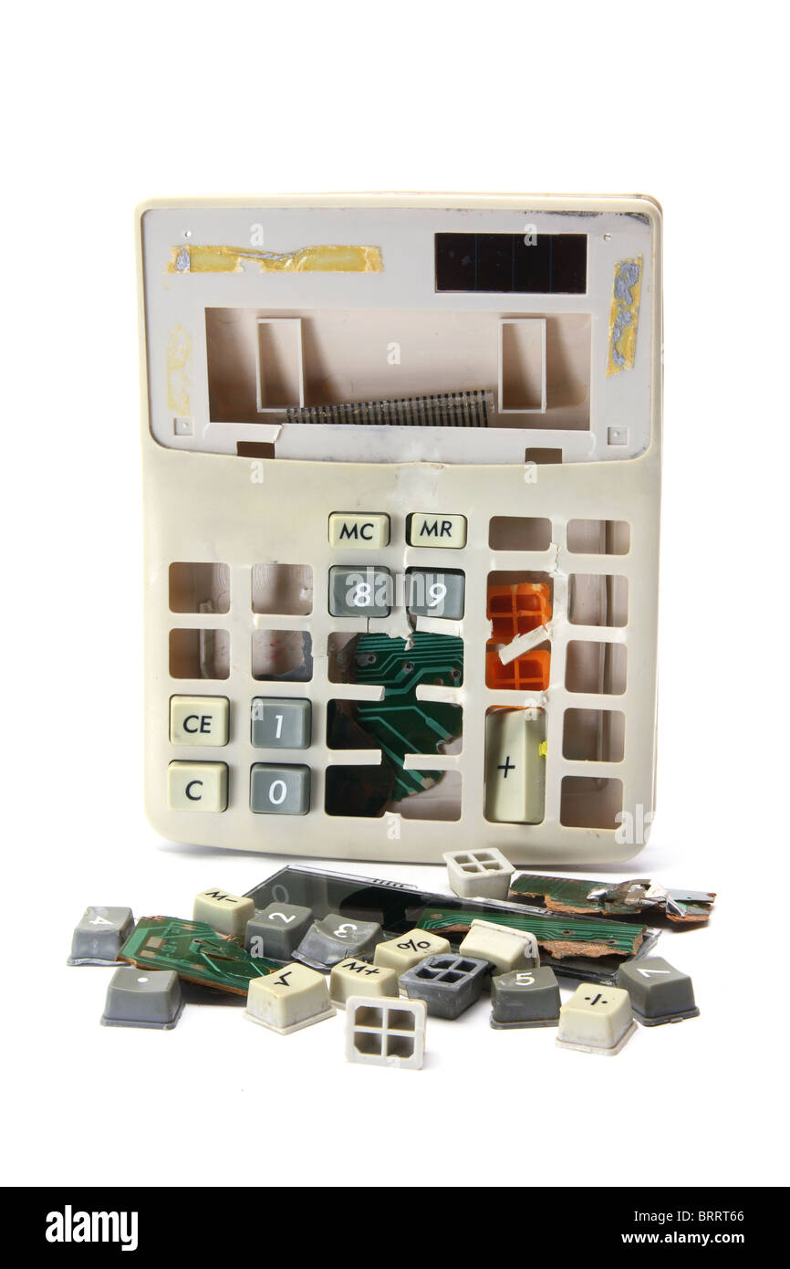 Broken calculator Cut Out Stock Images & Pictures - Alamy
