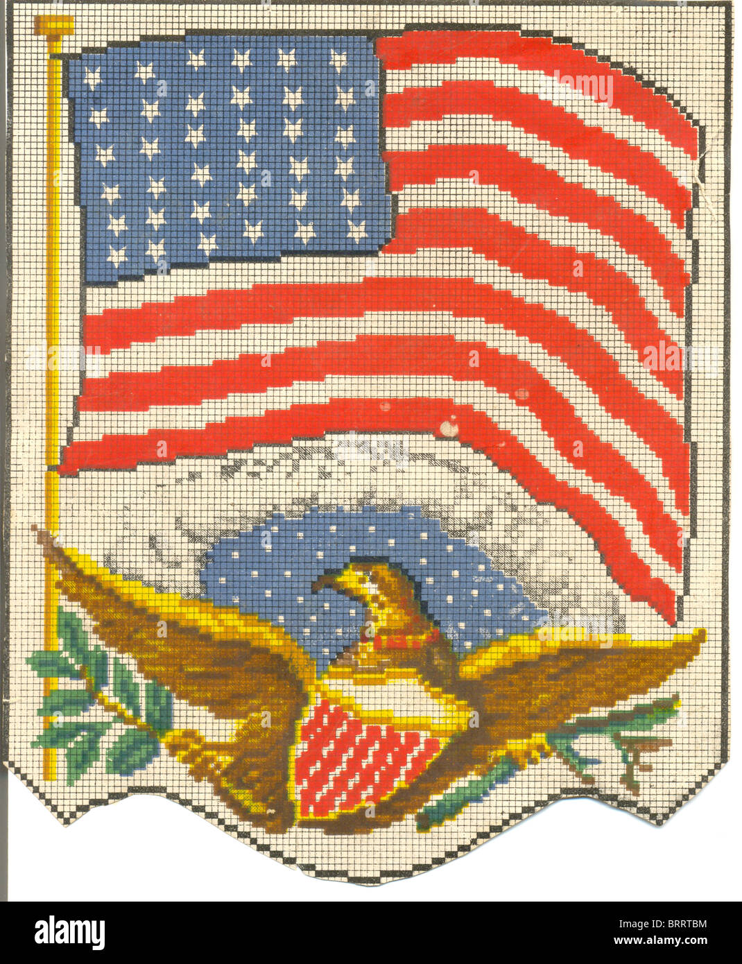 Design for Berlin wool work embroidered banner Stock Photo - Alamy