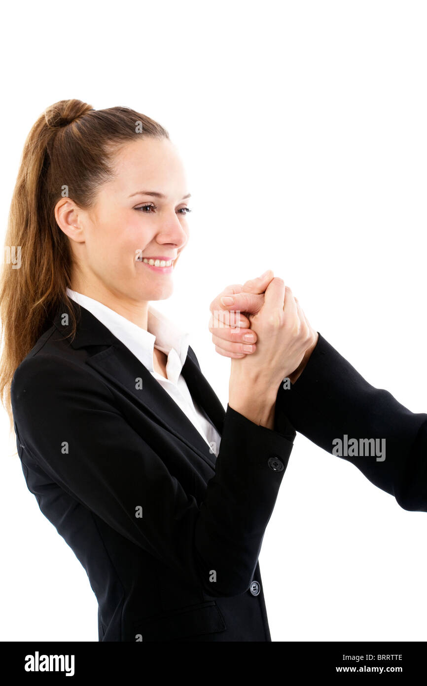 young businesswoman, handshake Stock Photo - Alamy