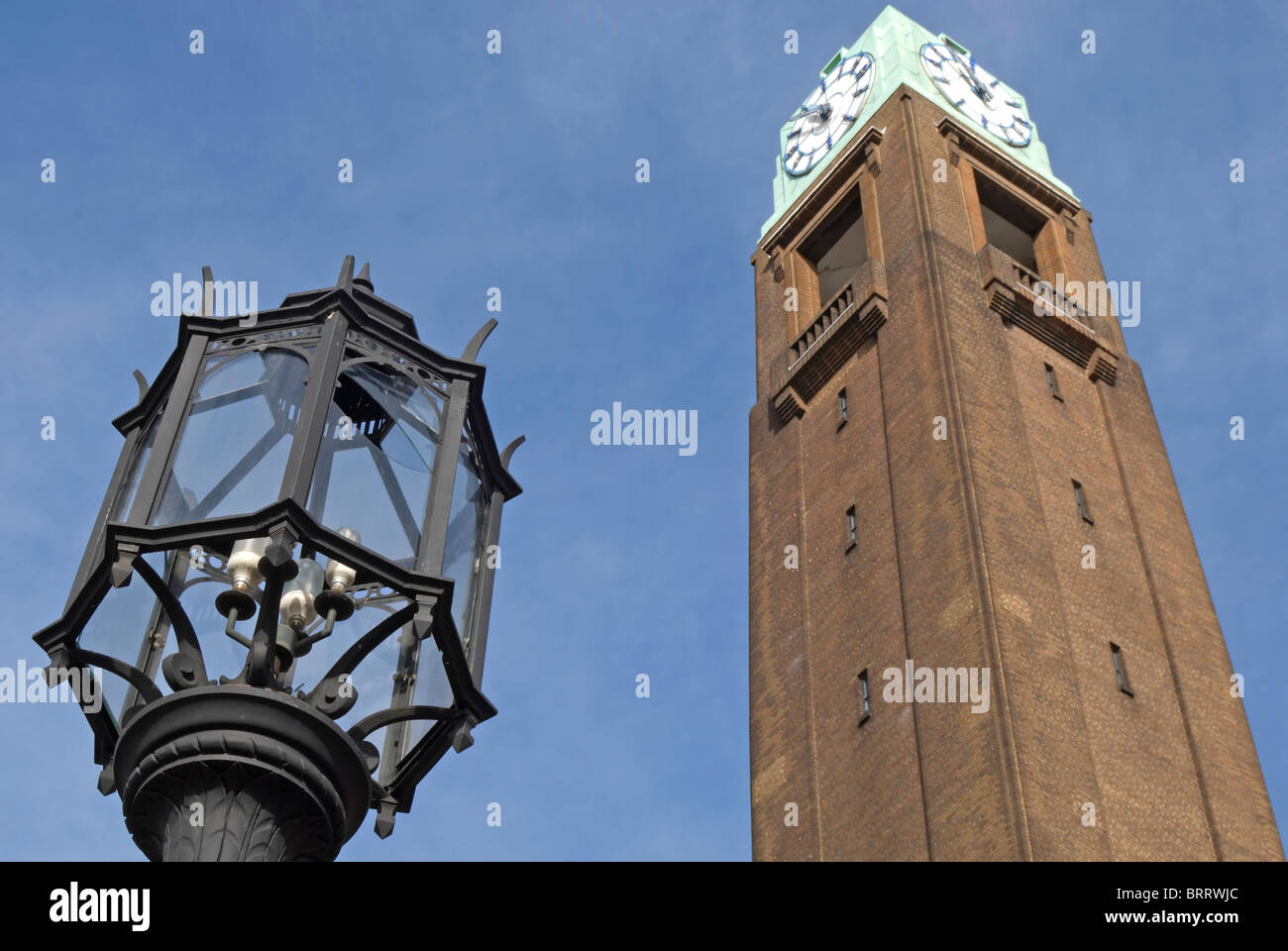 decorative wrought iron lamp and gillette tower, features of the 1937 ...