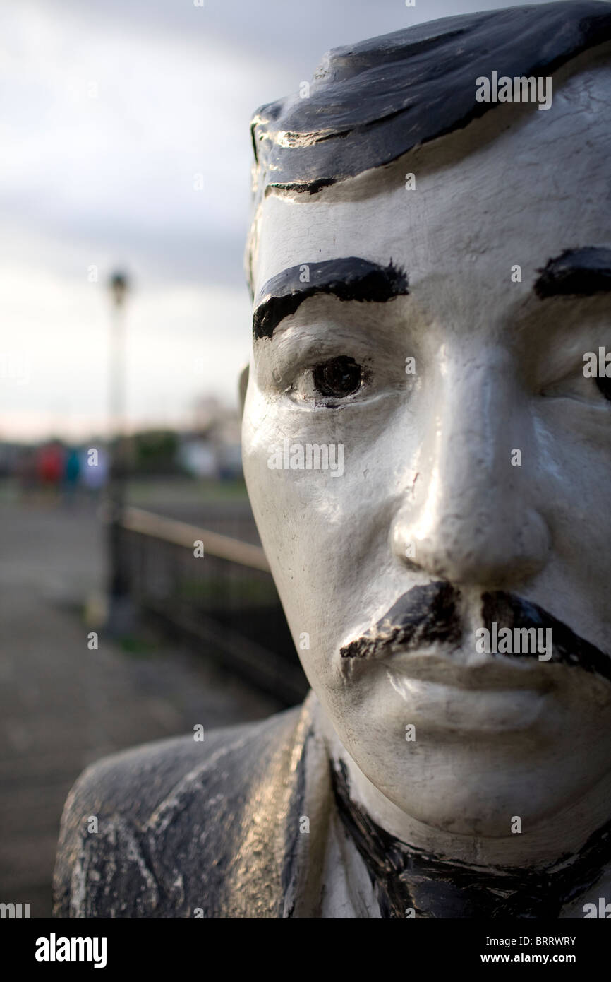 A bust sculpture of Dr. Jose Rizal at Fort Santiago inside the ...