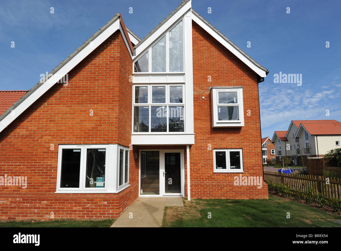 Recently finished new homes ready for sale Stock Photo - Alamy