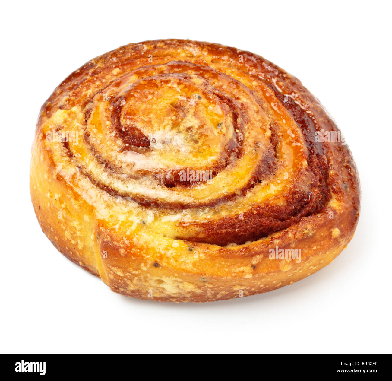 sweet bun with cinnamon isolated on white Stock Photo - Alamy