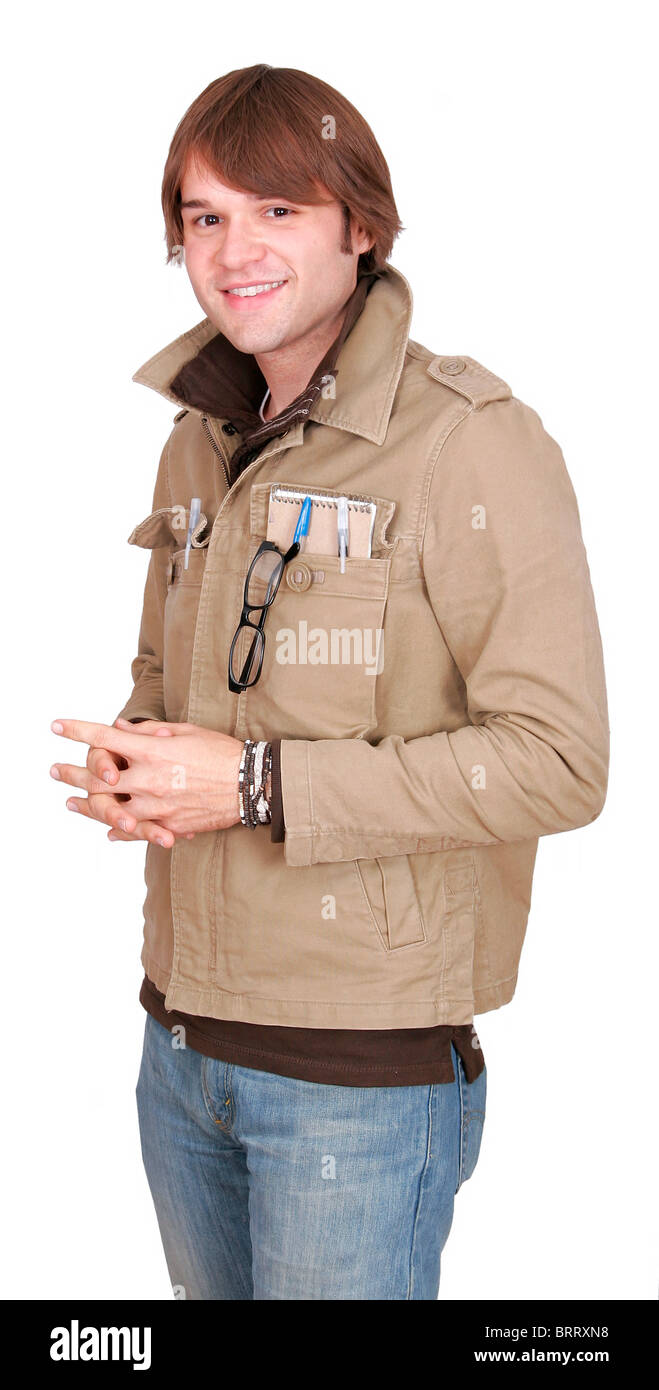 White male reporter hi-res stock photography and images - Alamy