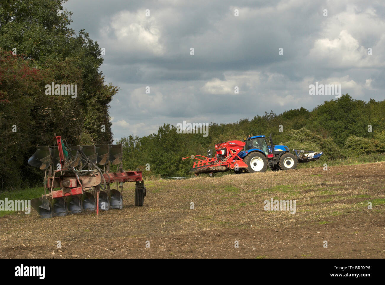 Farming scene in the South Downs National Park, West Sussex Stock Photo ...
