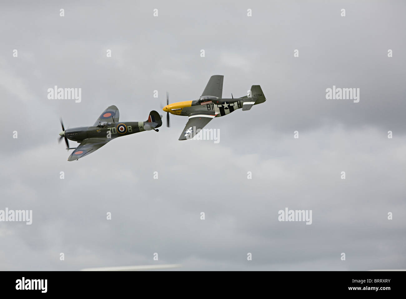 Spitfire and mustang hi-res stock photography and images - Alamy