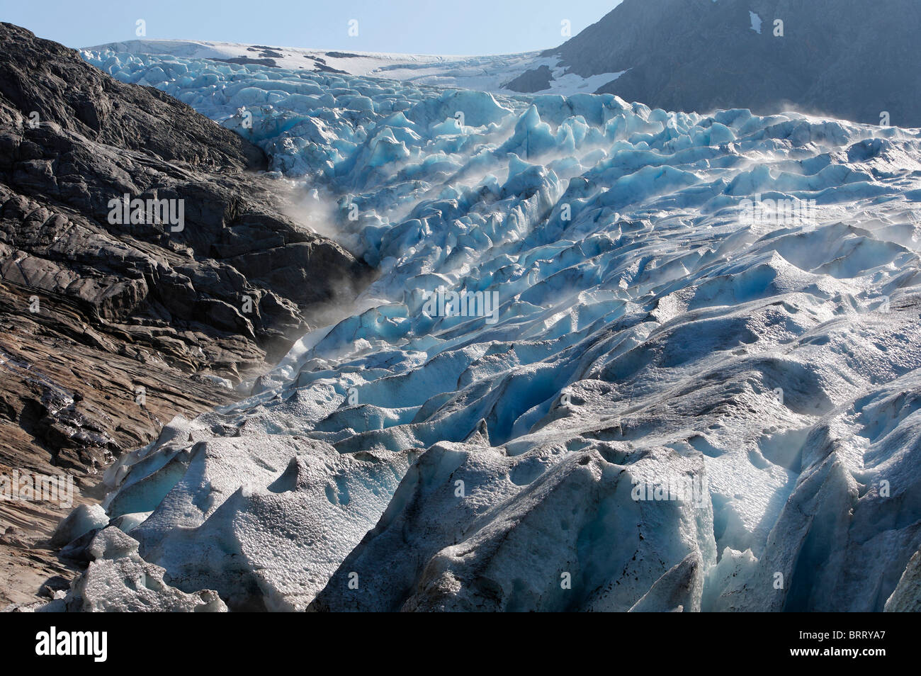 Engabreen, Svartisen glacier, Meloy, Nordland, Norway, Europe Stock ...