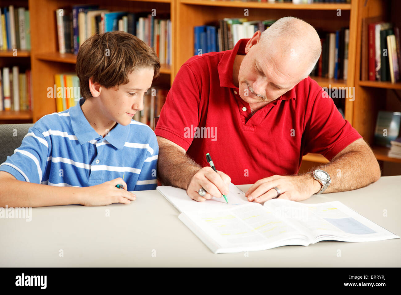 Male teacher caucasian classroom parent hi-res stock photography and ...