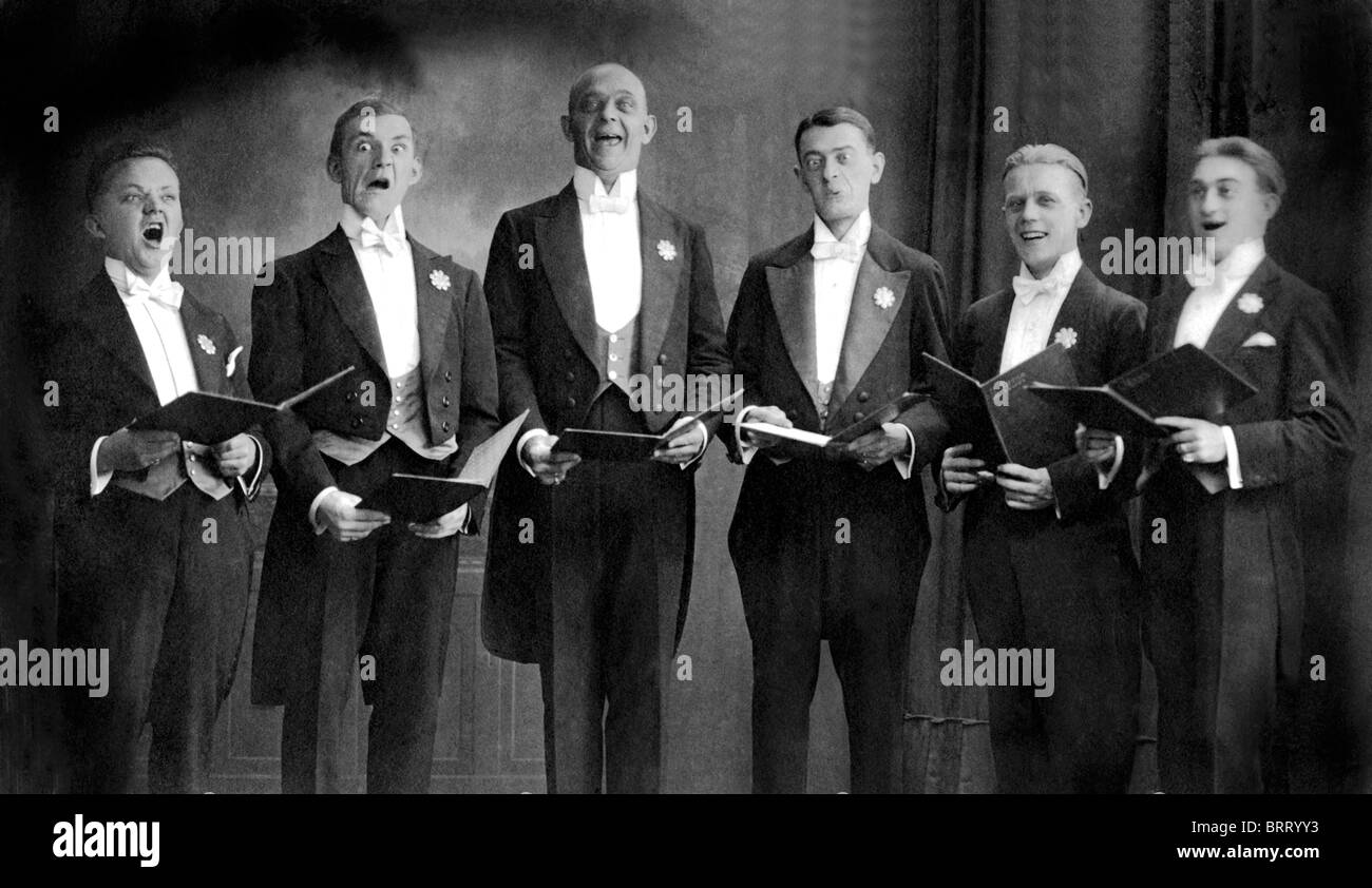 Male choir, historic photograph, around 1922 Stock Photo - Alamy