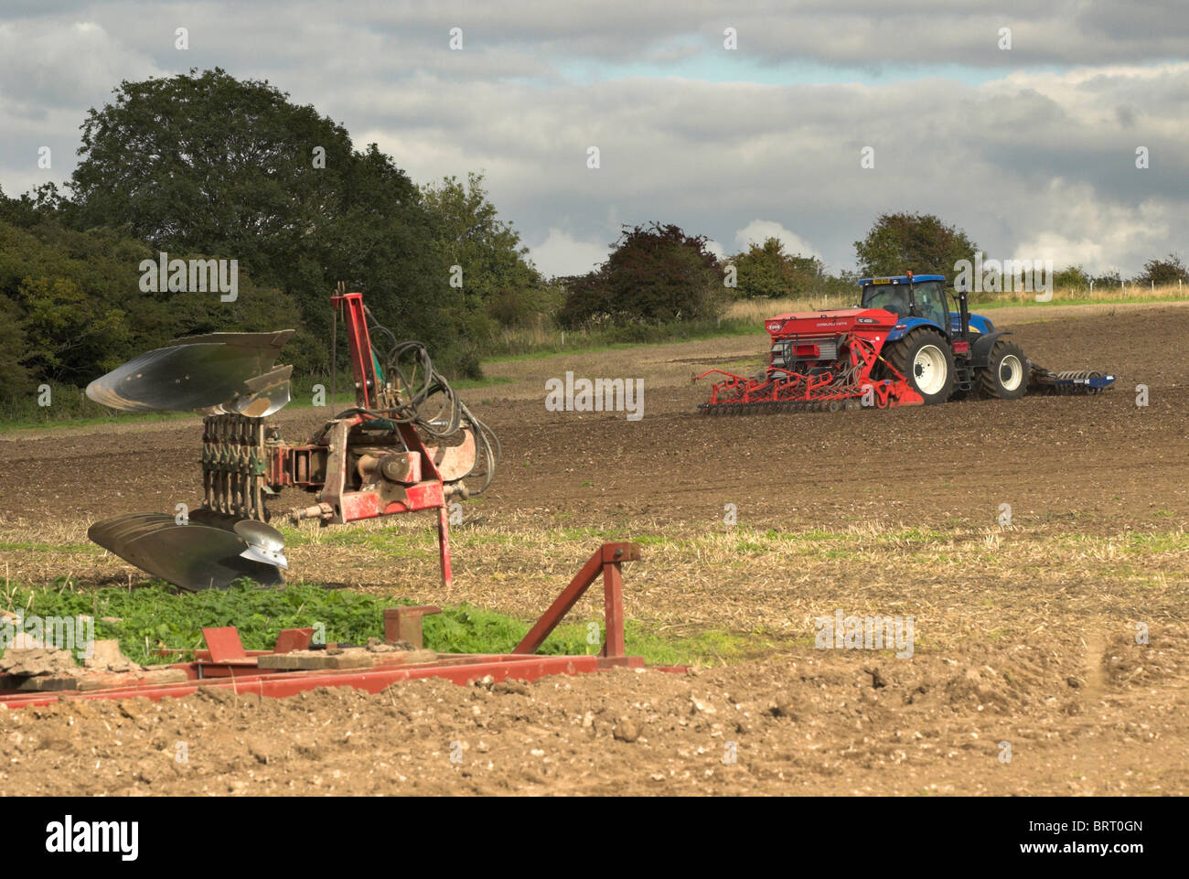 Farming scene in the South Downs National Park, West Sussex Stock Photo ...