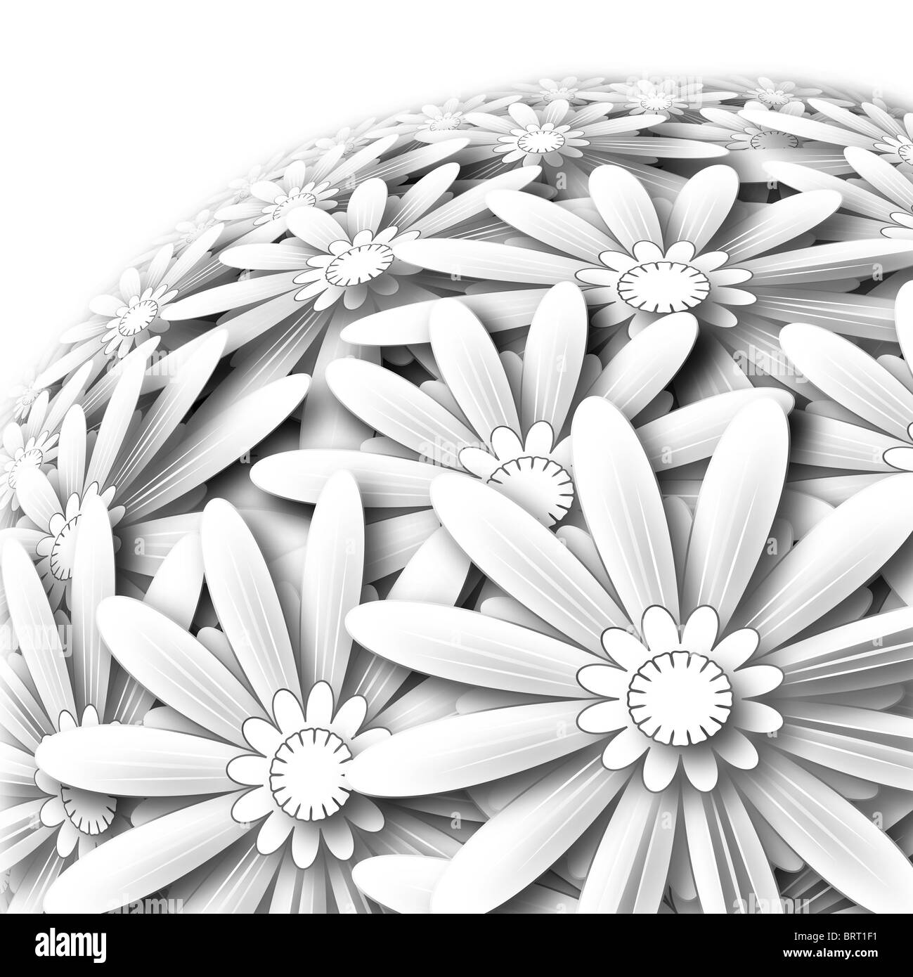 Illustration of a large bunch of generic flowers Stock Photo - Alamy