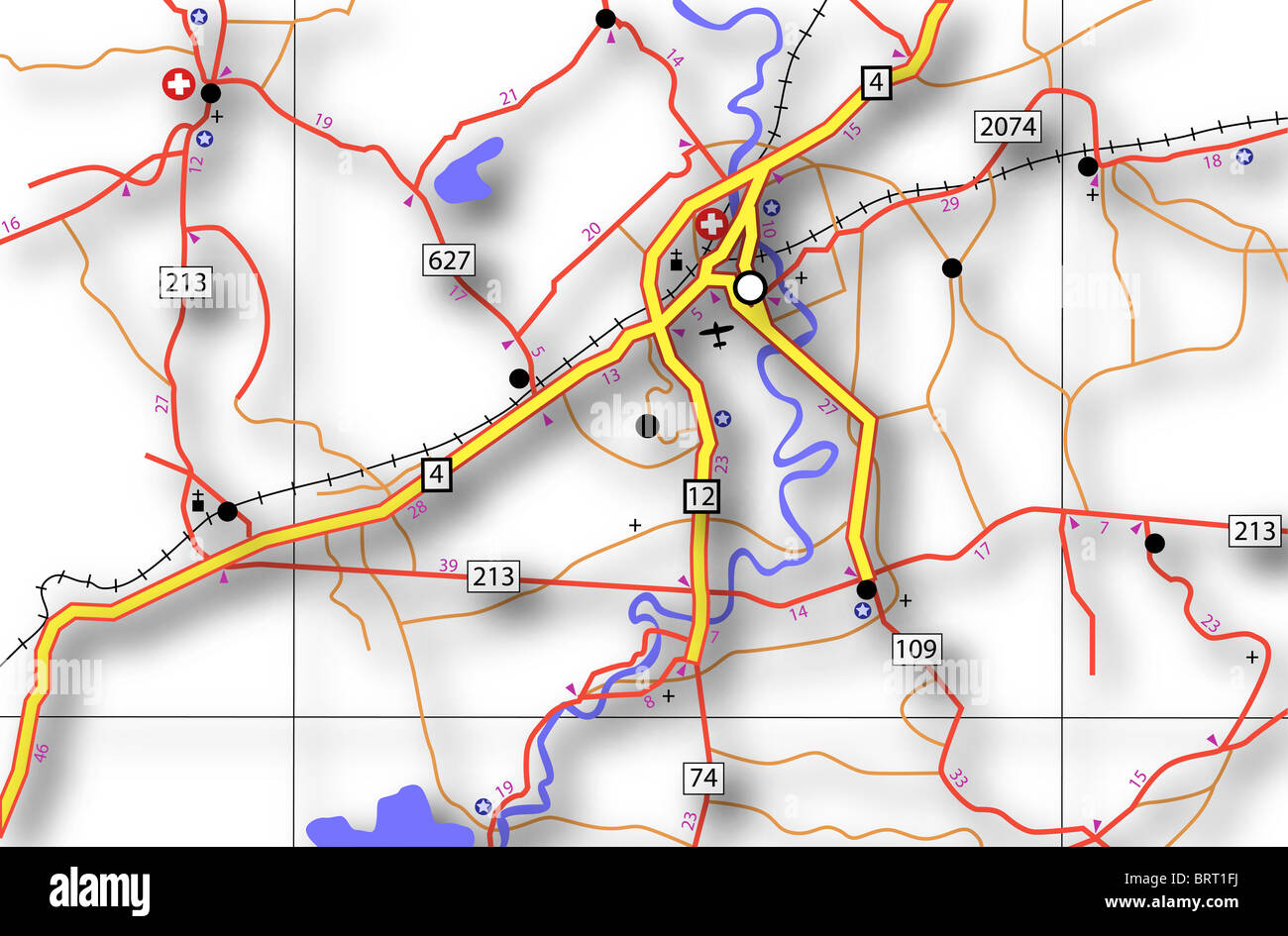 Map illustration hi-res stock photography and images - Alamy