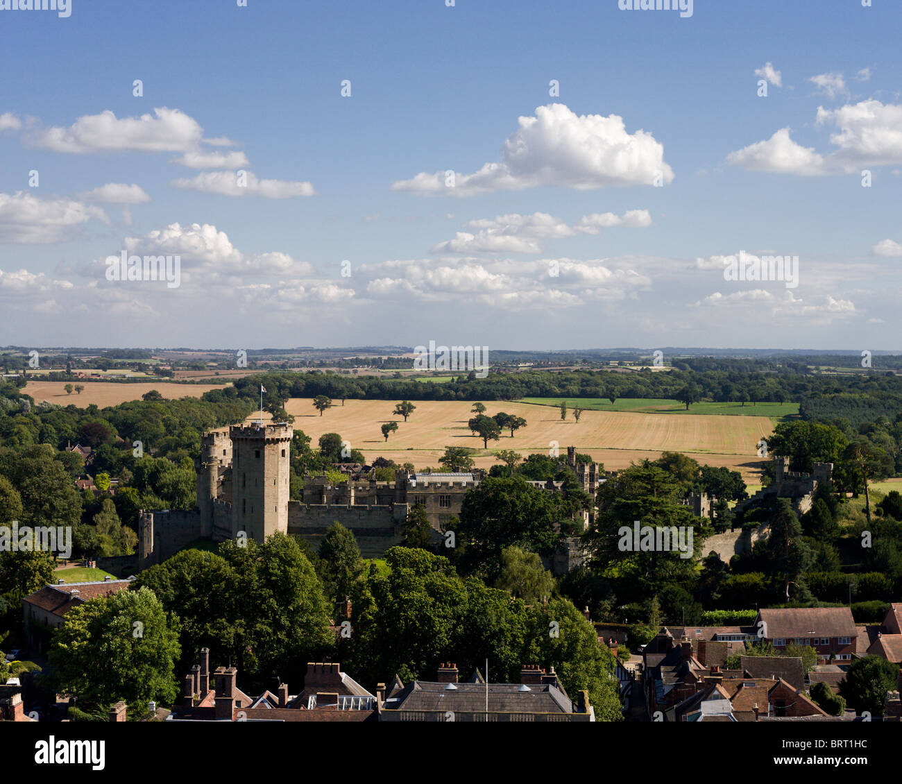 Warwick castle aerial hi-res stock photography and images - Alamy