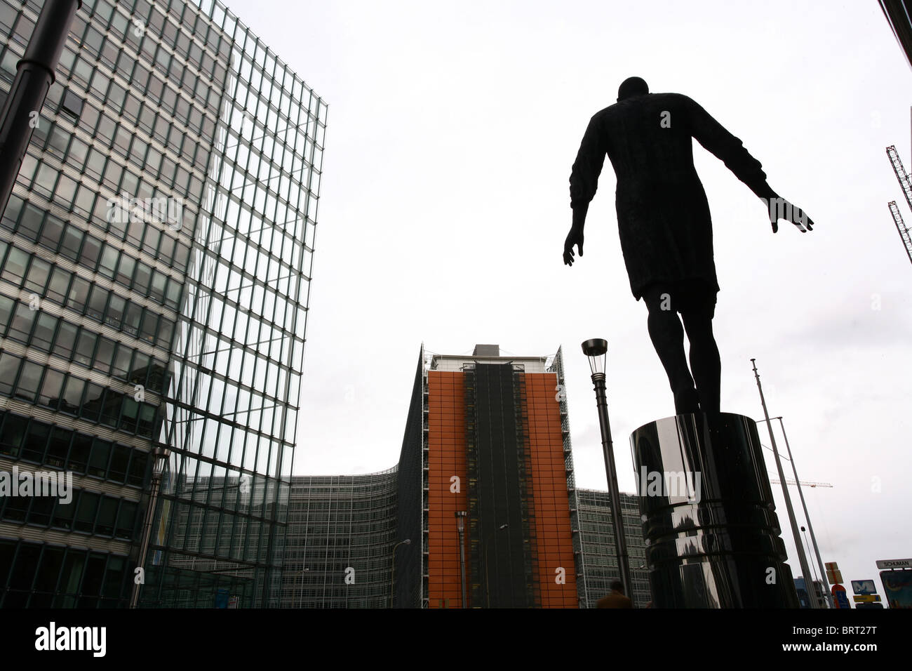 Statue in front of the Lex building , a high-rise of government offices ...